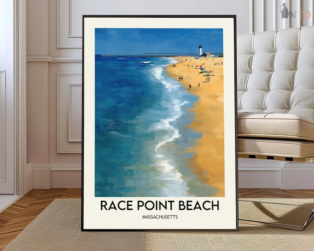 Race Point Beach Cape Cod Poster Print, Provincetown Massachusetts Wall ...