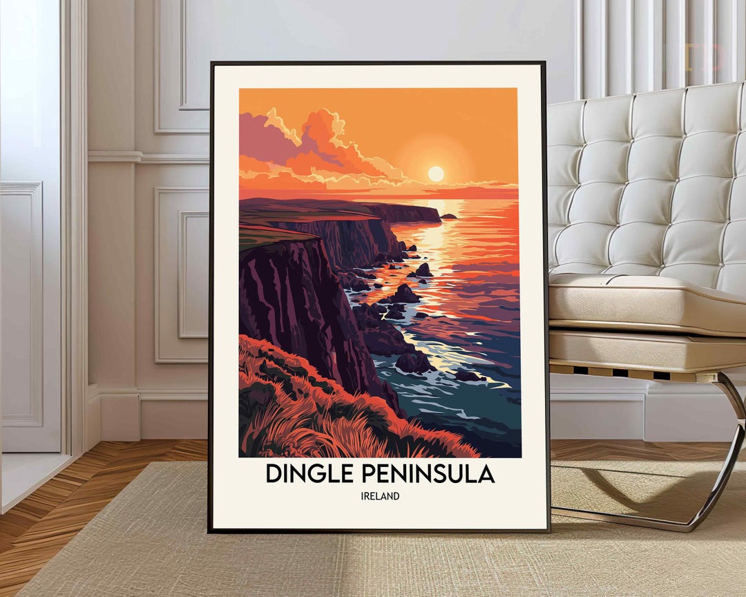 Dingle Peninsula Print, Dingle Peninsula Poster, Dingle Peninsula Wall ...