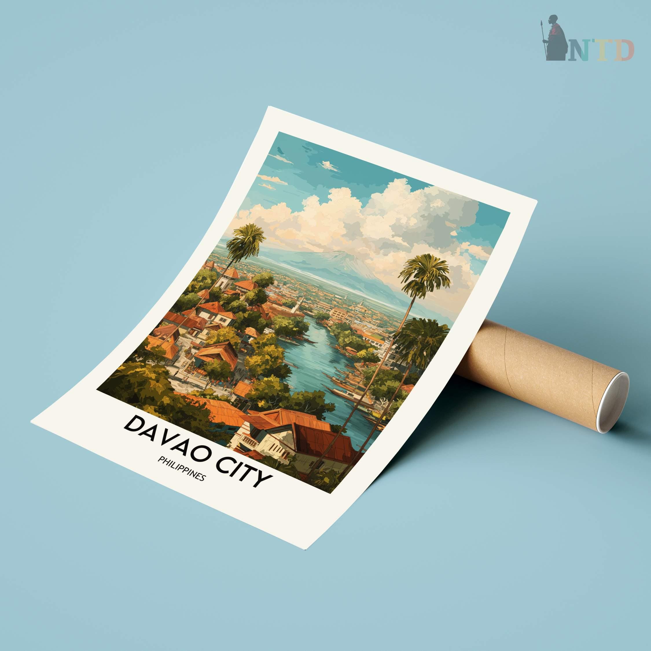 Davao City Poster, Davao City Wall Art, Davao City Print, Davao City ...