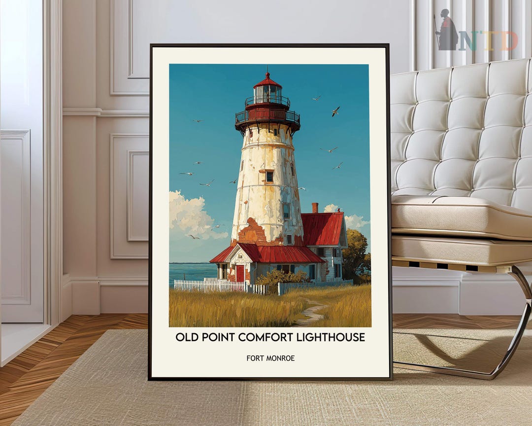 Old Point Comfort Lighthouse Poster, Old Point Comfort Lighthouse Wall ...