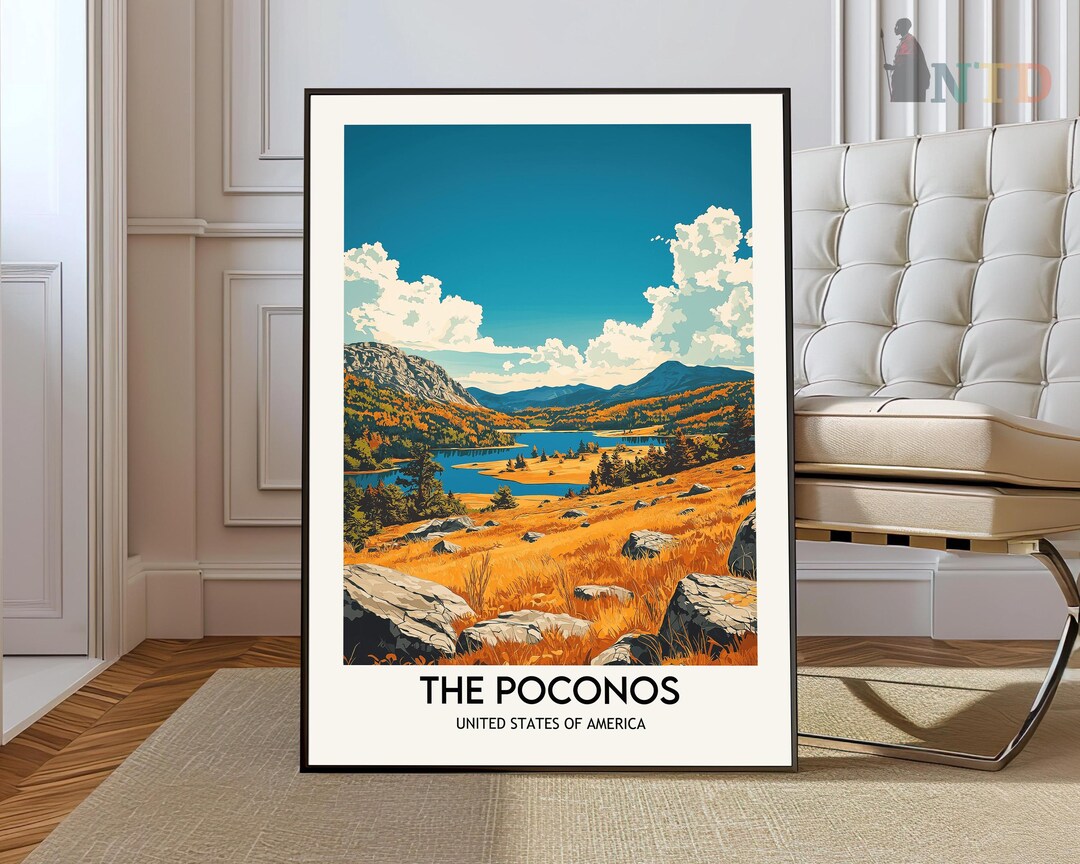The Poconos Print, the Poconos Wall Art, the Poconos Poster, the ...