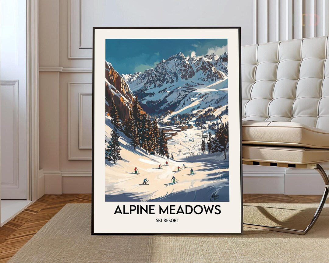 Alpine Meadows Ski Resort Poster: Lake Tahoe California Wall Art - Etsy