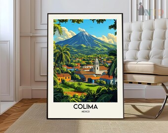 Colima Travel Poster, Colima Print, Colima Wall Art, Colima Artwork ...