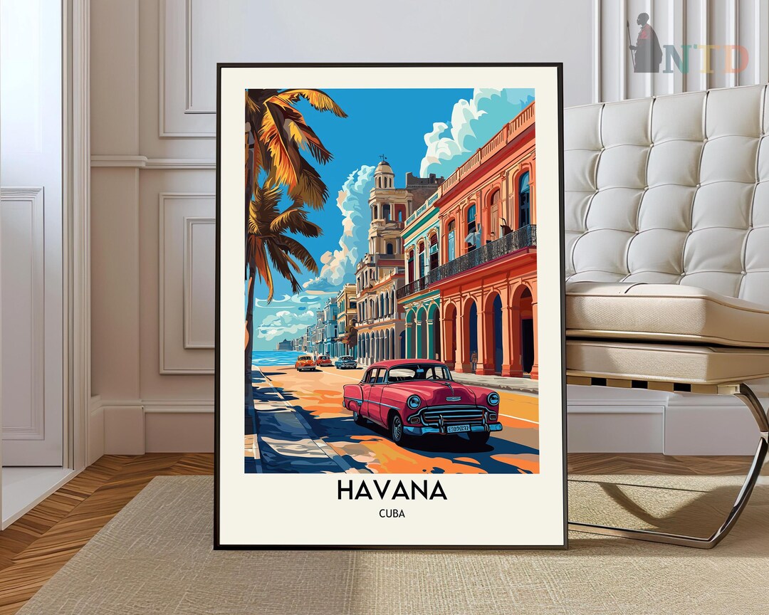 Havana Travel Print Wall Art Havana Wall Hanging Home Décor Havana Gift ...