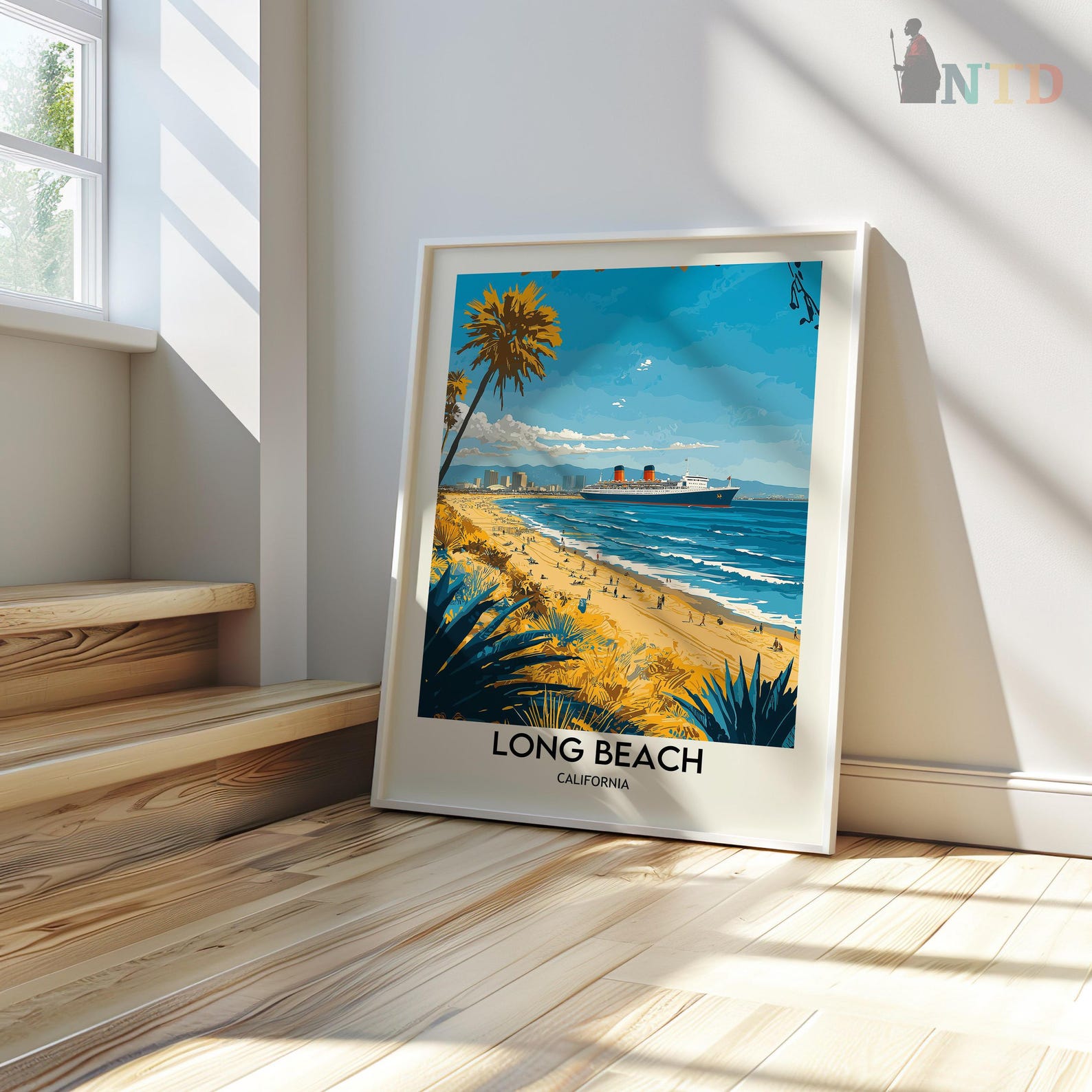 Long Beach Print, Long Beach Wall Art, Long Beach Poster, Long Beach ...