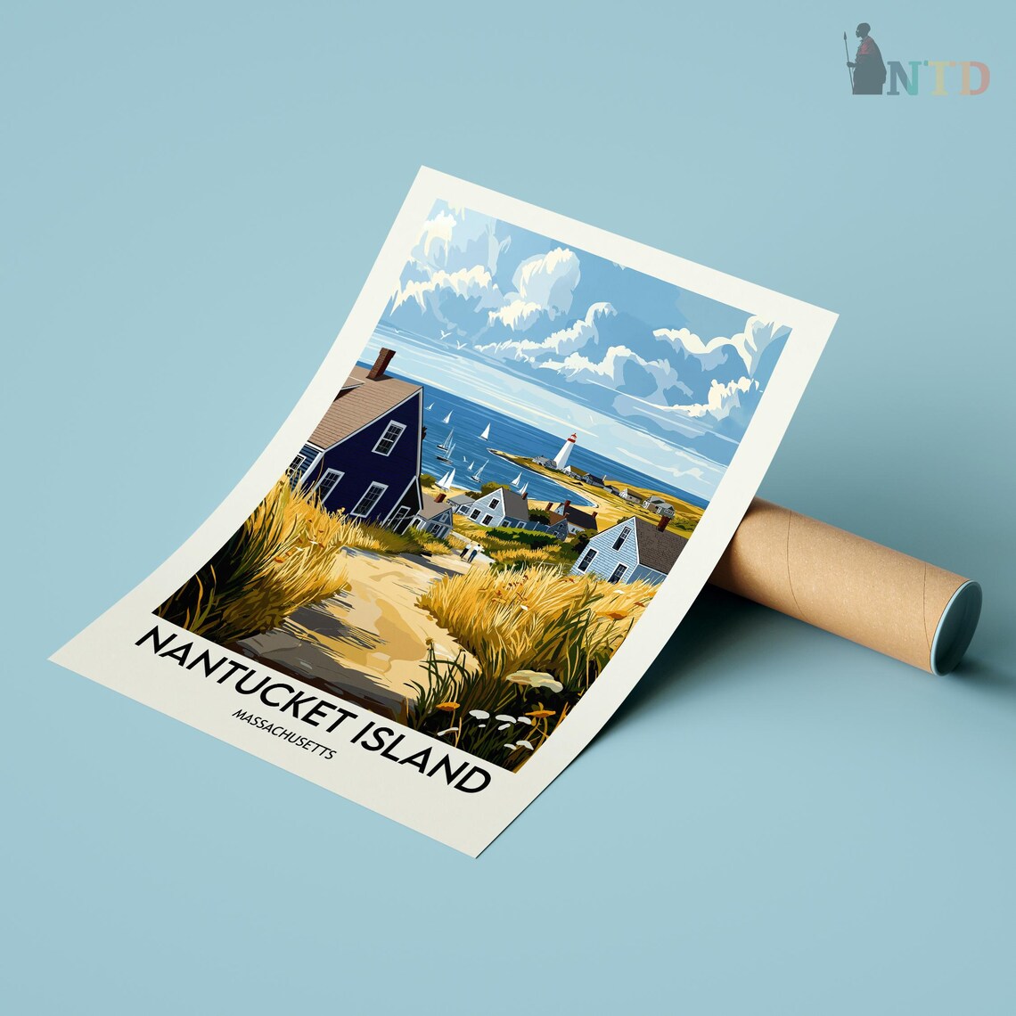 Nantucket Island Poster, Nantucket Island Wall Art, Nantucket Island ...
