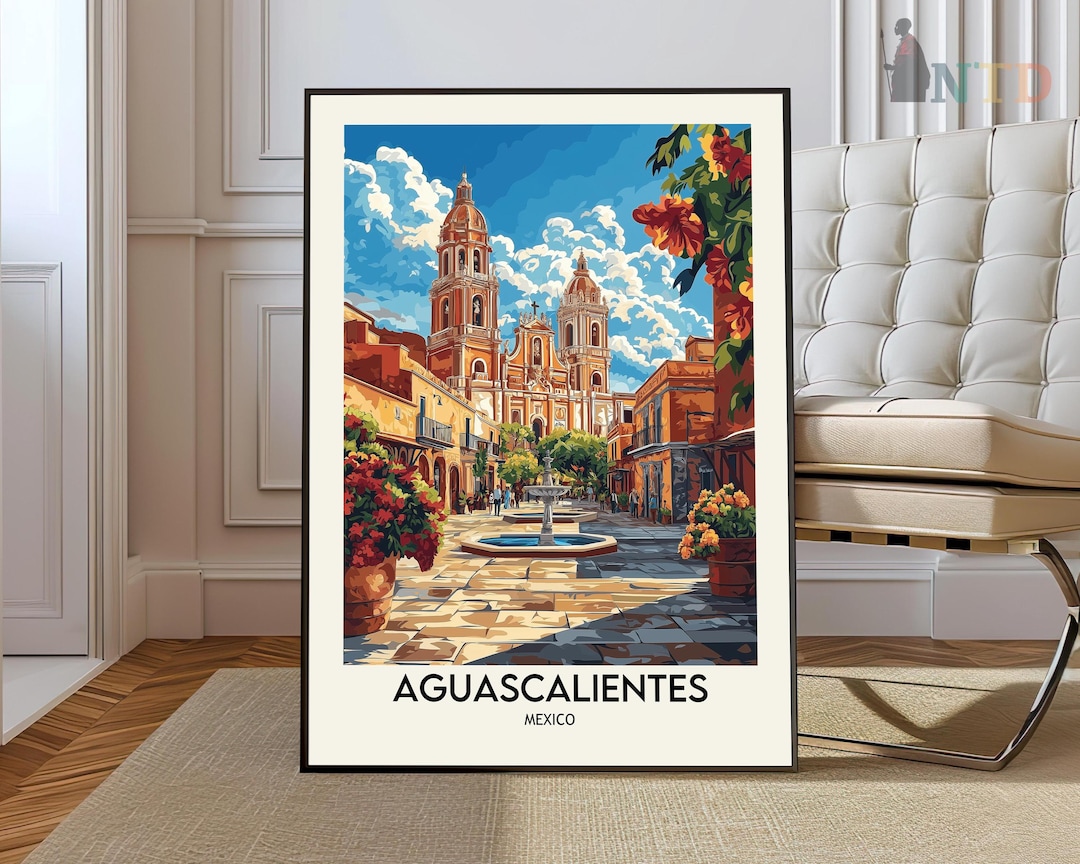 Aguascalientes Travel Poster, Aguascalientes Wall Art, Aguascalientes ...