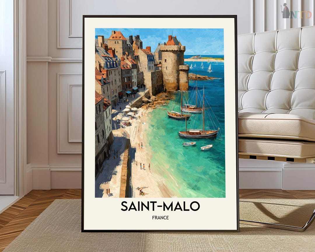Saint Malo Poster, Saint Malo Wall Art, Saint Malo Print, Saint Malo ...