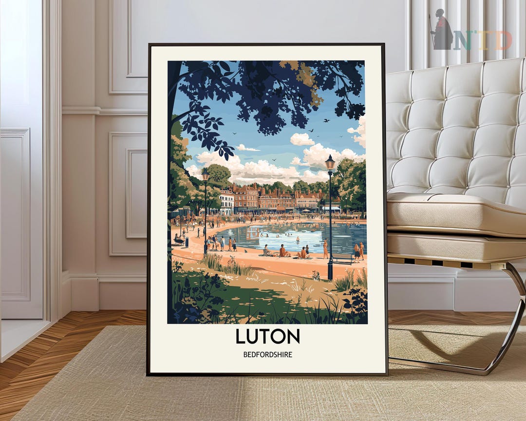 Luton Poster, Luton Wall Art, Luton Print, Luton Photo, Luton Poster ...