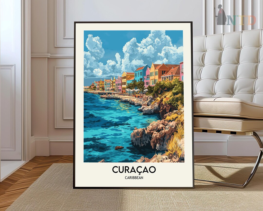 Curacao Print, Curacao Poster, Curacao Art Print, Curacao Wall Art ...
