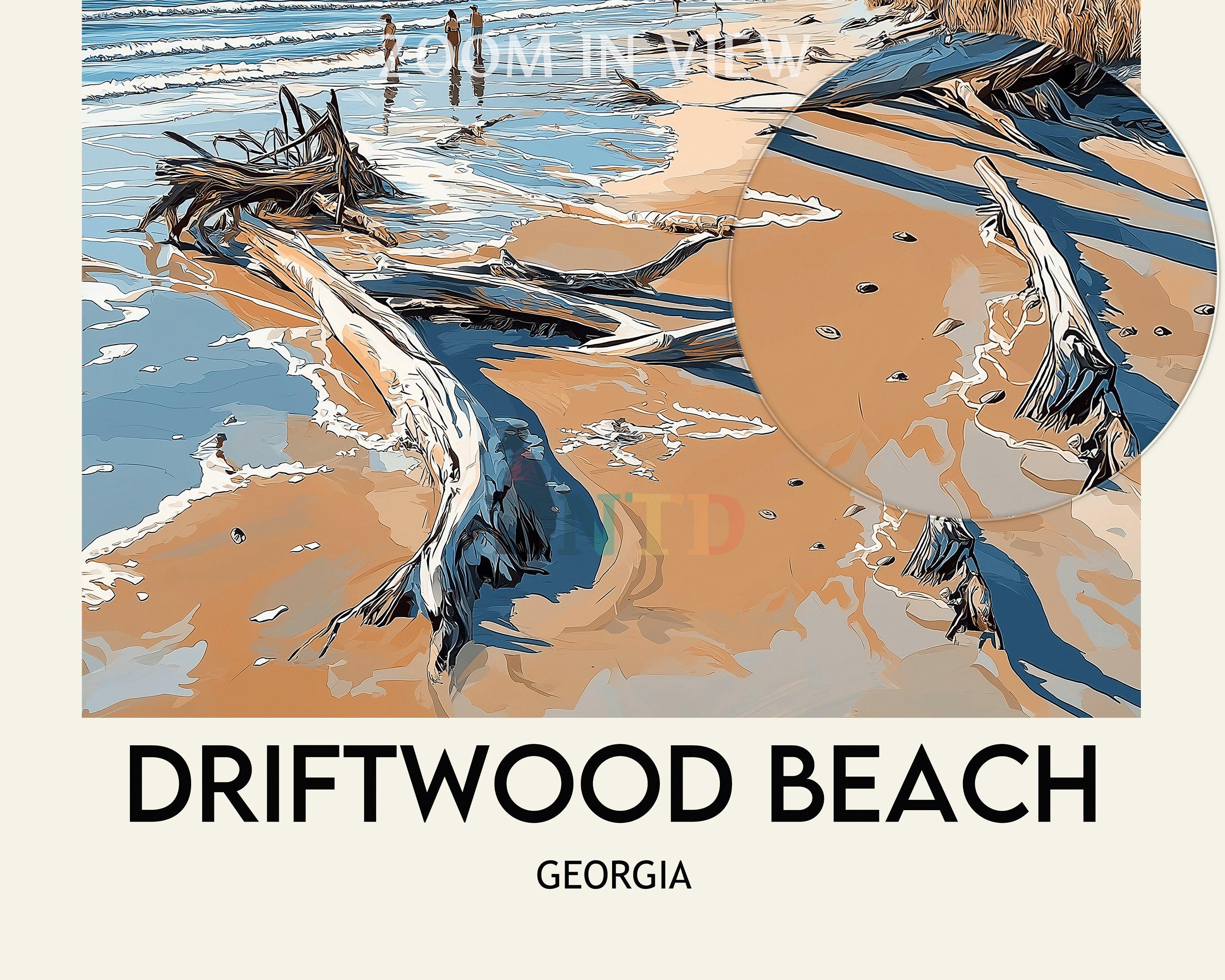 Driftwood Beach Poster, Driftwood Beach Wall Art, Driftwood Beach Print ...