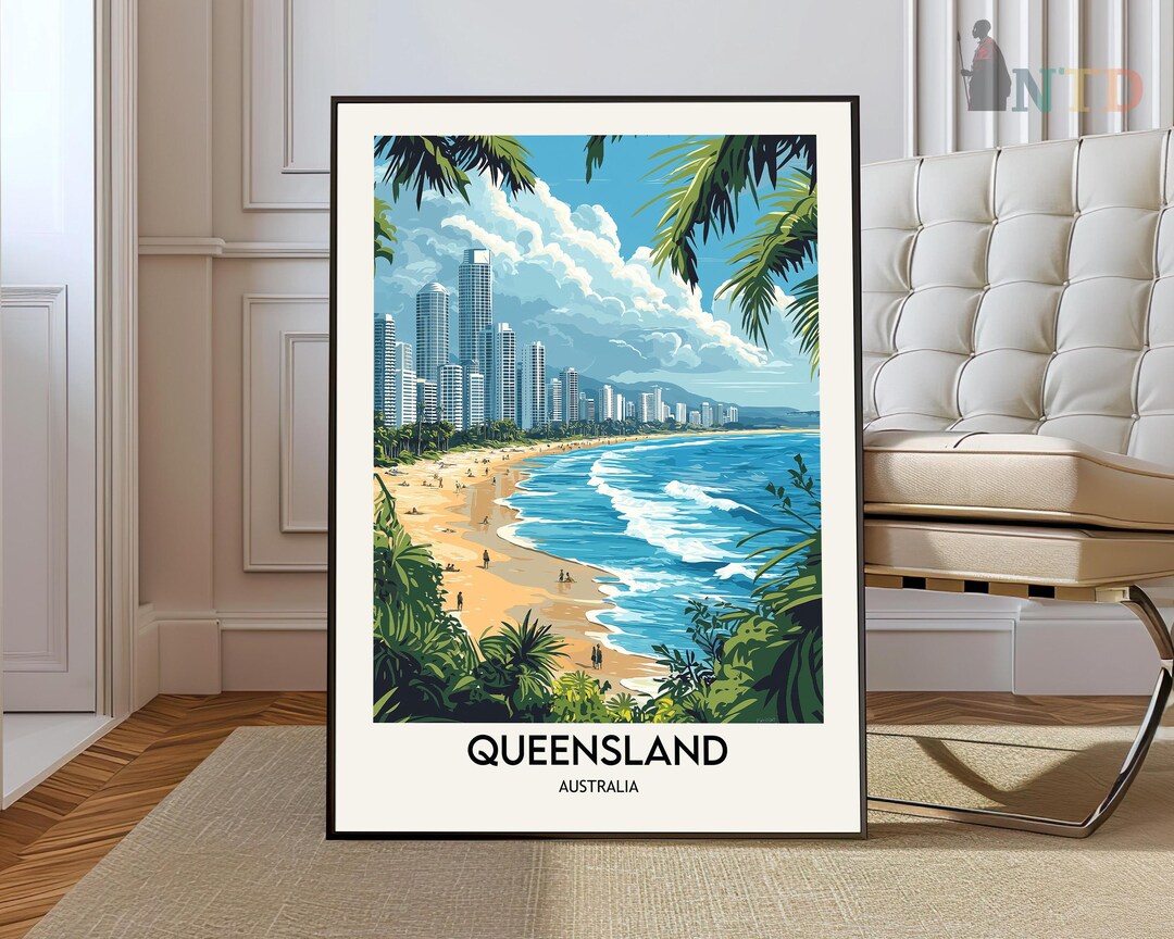 Queensland Print, Queensland Wall Art, Queensland Poster, Queensland ...