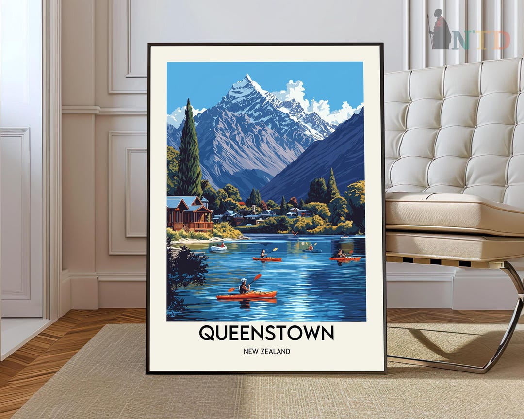 Queenstown Poster, Queenstown Wall Art, Queenstown Print, Queenstown ...