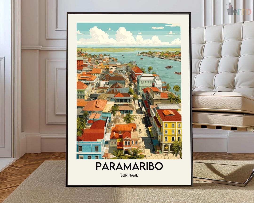 Paramaribo Poster, Paramaribo Wall Art, Paramaribo Print, Paramaribo ...