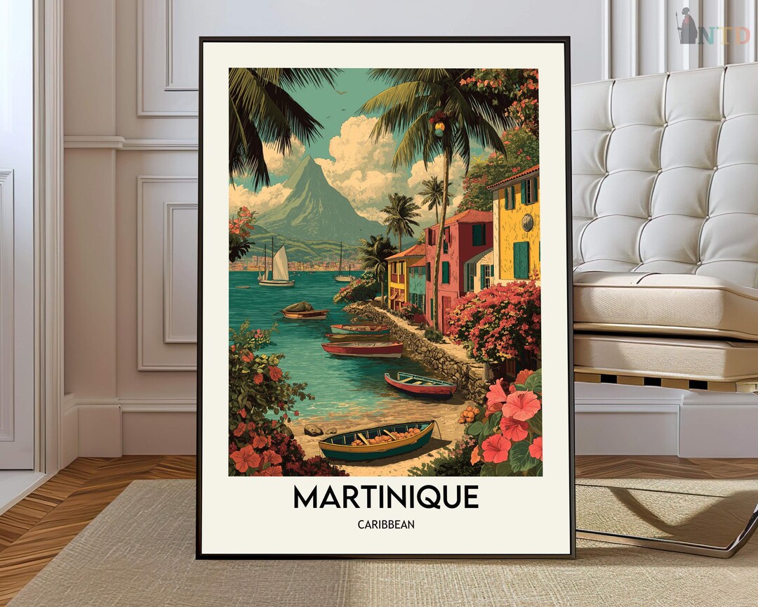 Martinique Poster, Martinique Wall Art, Martinique Print, Martinique ...