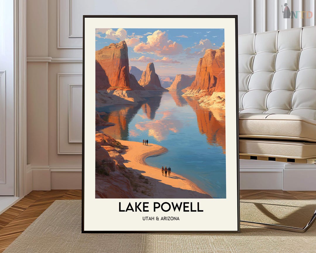 Lake Powell Arizona Utah Poster Print, Canyonlands Wall Art, Desert ...