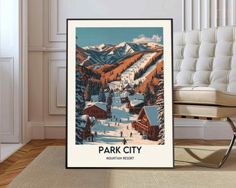 Park City Utah Travel Wall Art Poster Print - Etsy