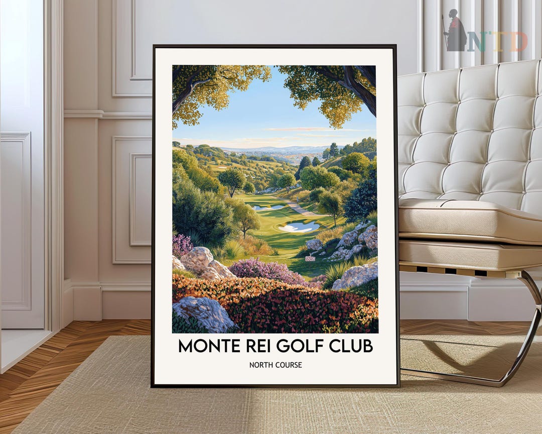 Monte Rei Golf Club Poster: Algarve Travel Print, Jack Nicklaus Design ...