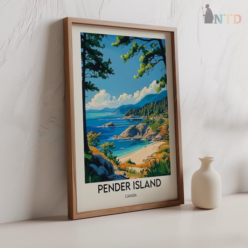 Pender Islands Poster, Pender Islands Wall Art, Pender Islands Print ...