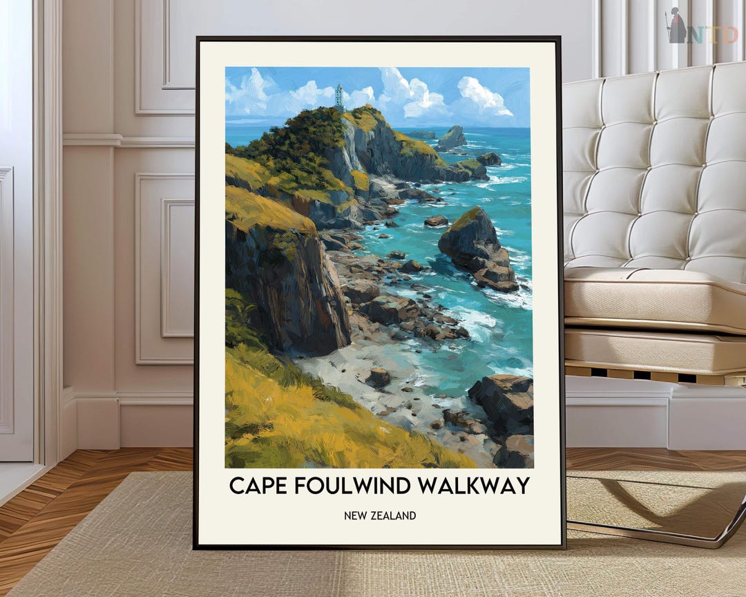 Cape Foulwind Walkway New Zealand Poster Print, West Coast Clifftop ...