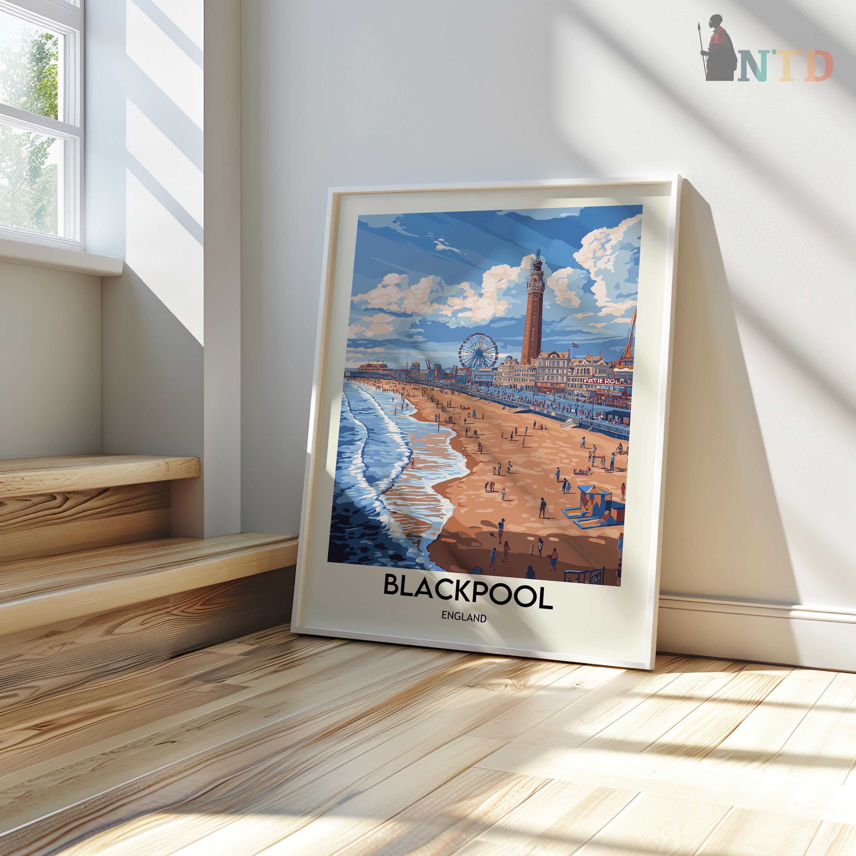 Blackpool Poster, Blackpool Wall Art, Blackpool Print, Blackpool Photo ...