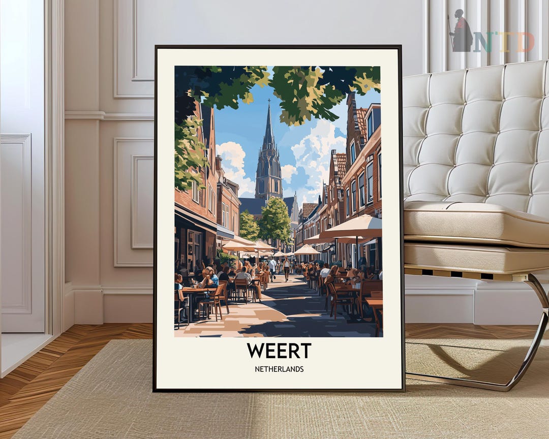 Weert Netherlands Map Art Print: Dutch Travel Poster - Etsy