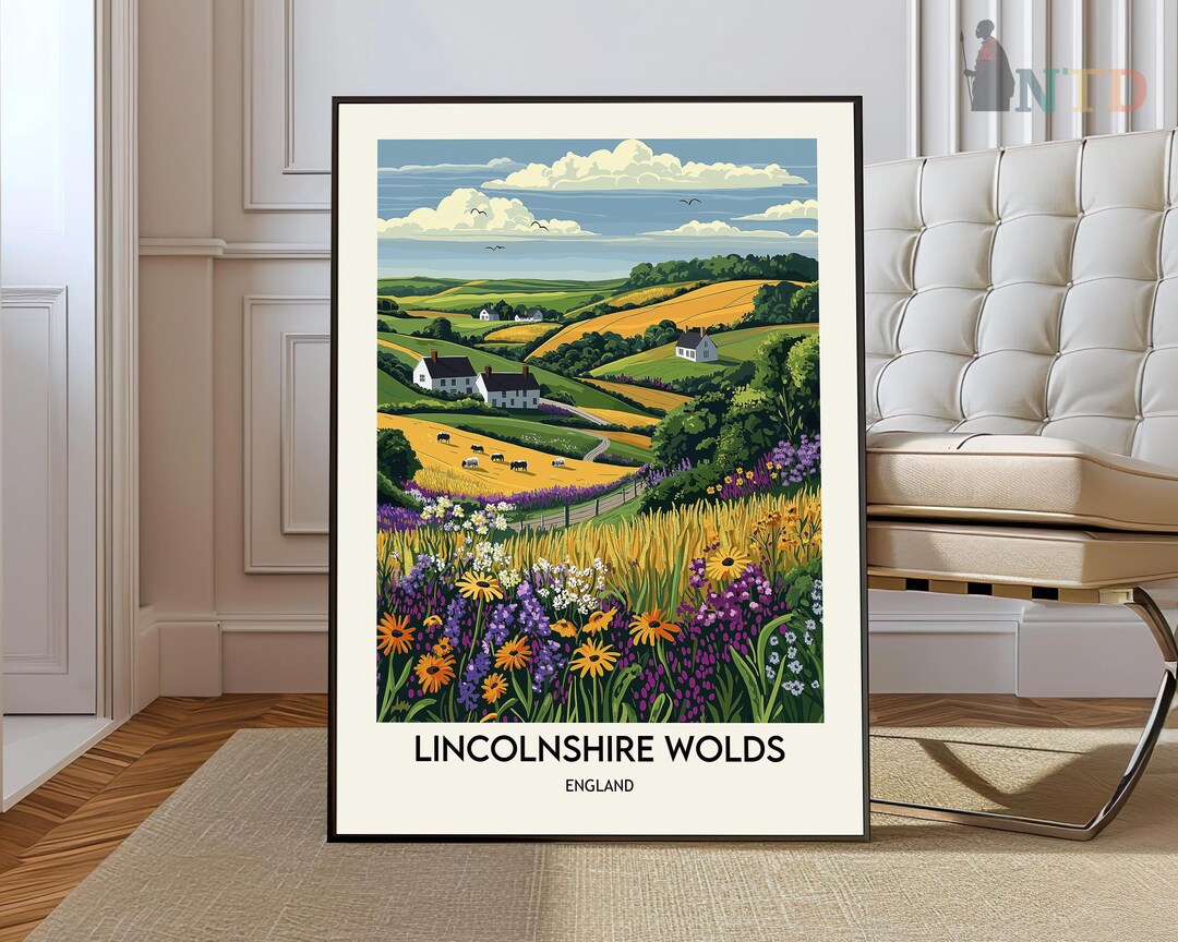 Lincolnshire Wolds Travel Print Wall Decor Wall Art Lincolnshire Wolds ...