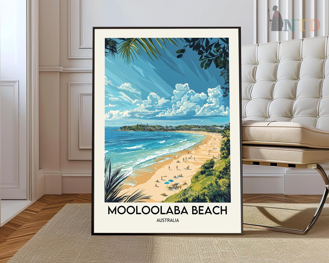 Mooloolaba Beach Poster, Mooloolaba Beach Wall Art, Mooloolaba Beach ...