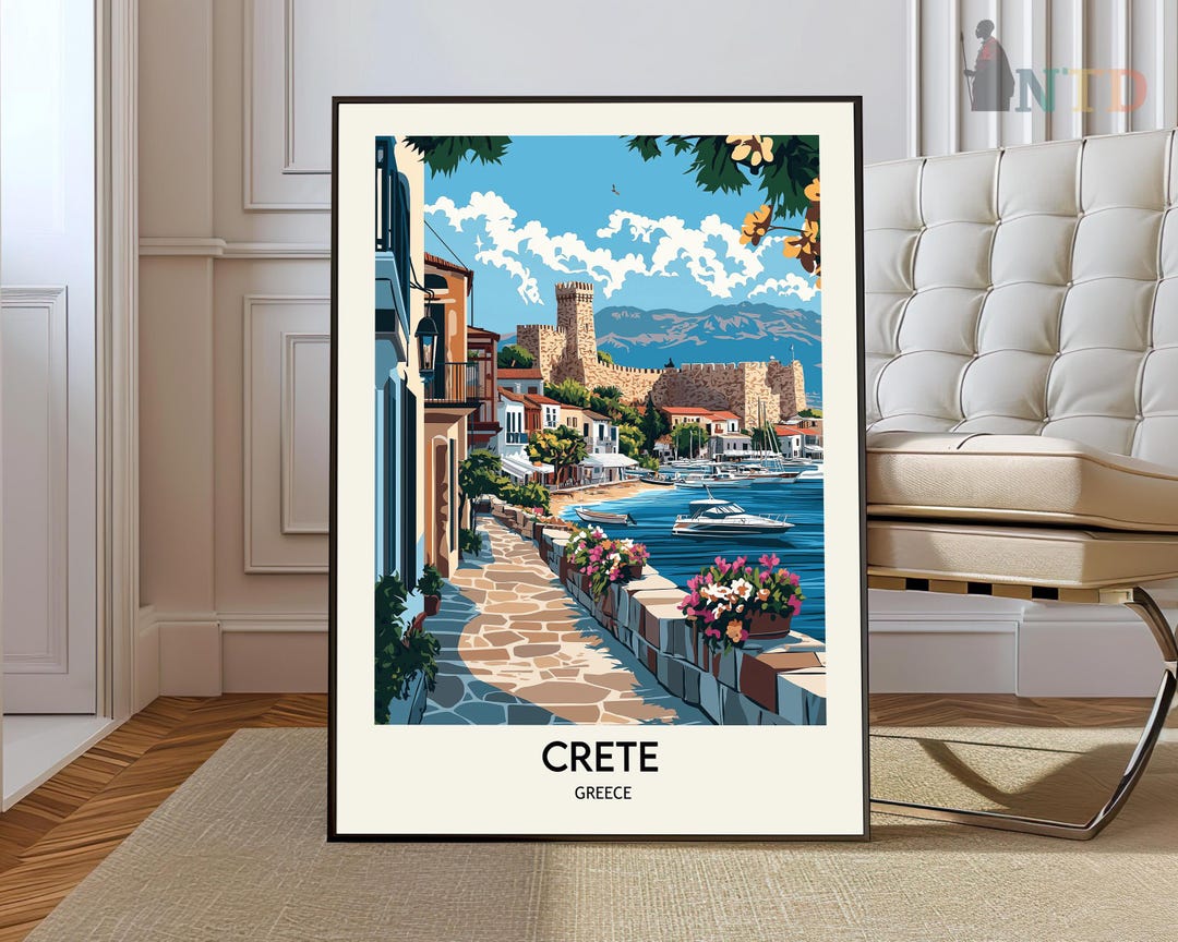 Crete Art, Crete Artwork, Crete Map, Crete Photo, Crete Poster, Crete ...