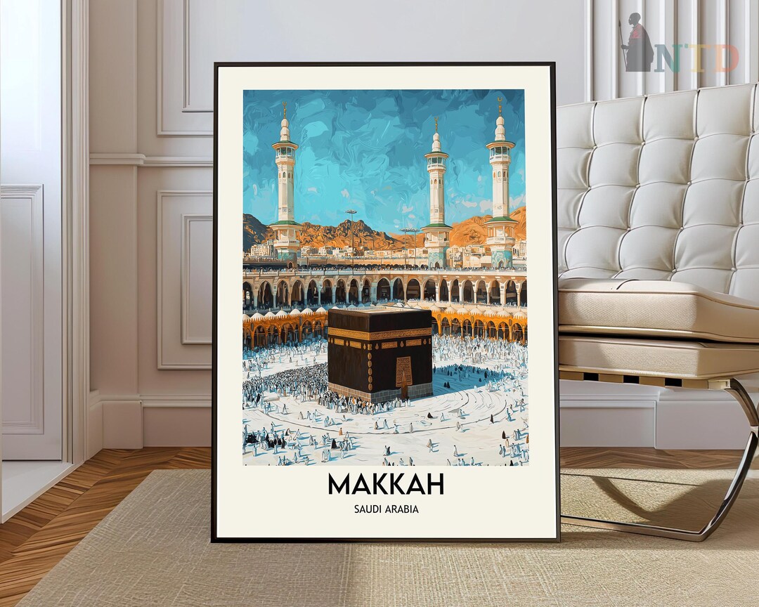 Mecca Poster: Masjid Al-haram, Hajj Travel Print - Framed or Digital - Etsy