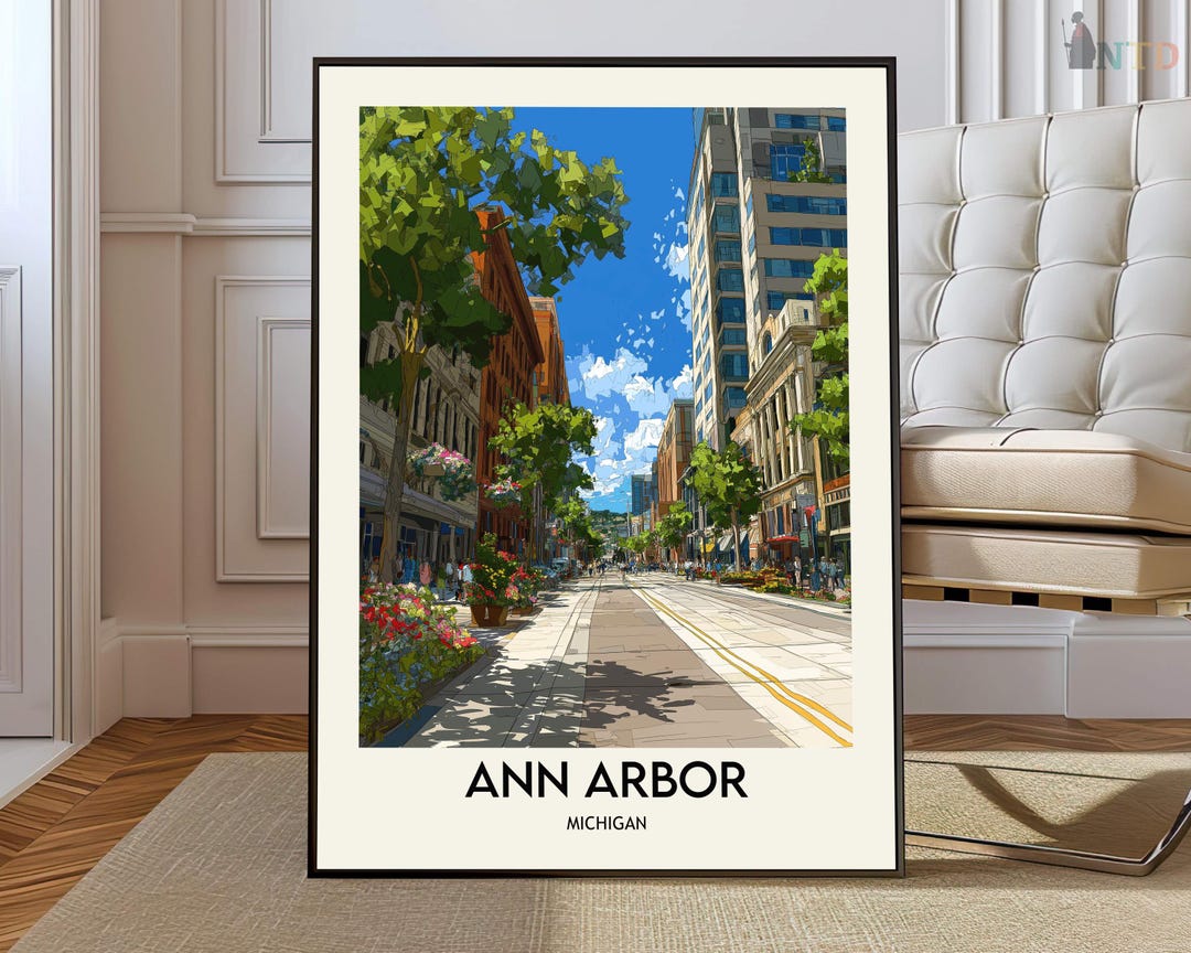 Ann Arbor Poster, Ann Arbor Wall Art, Ann Arbor Print, Ann Arbor Photo ...