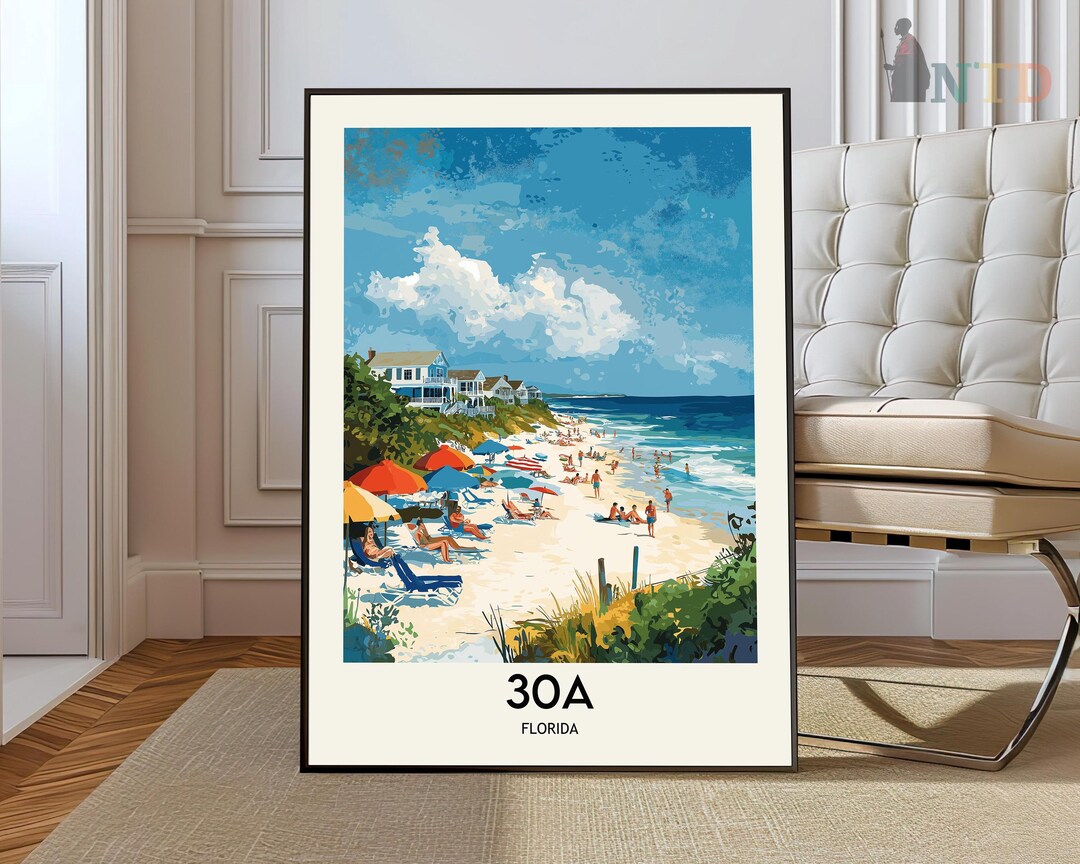 30A Print Florida, 30A Wall Art, 30A Poster, 30A Photo, Seaside ...