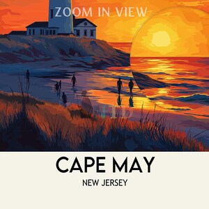 Cape May Travel Poster, Cape May Wall Art, Cape May Print, Cape May ...