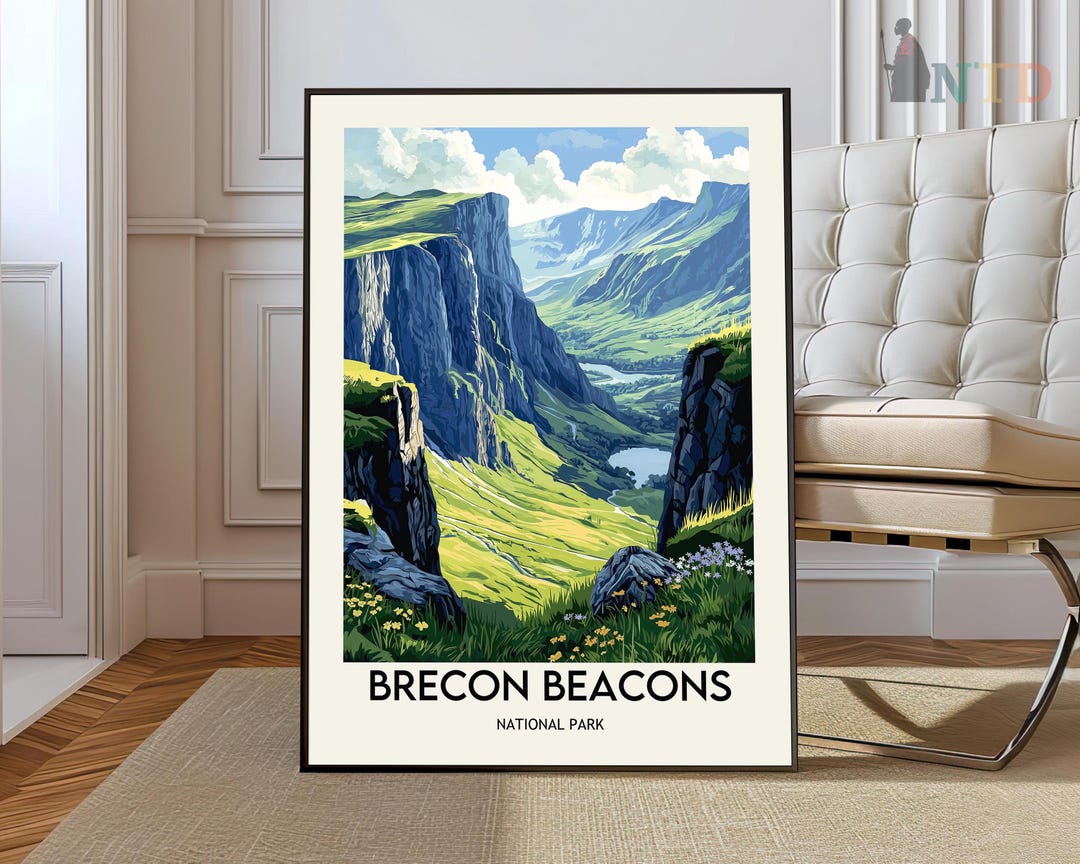 Brecon Beacons Poster, Brecon Beacons Wall Art, Brecon Beacons Print ...
