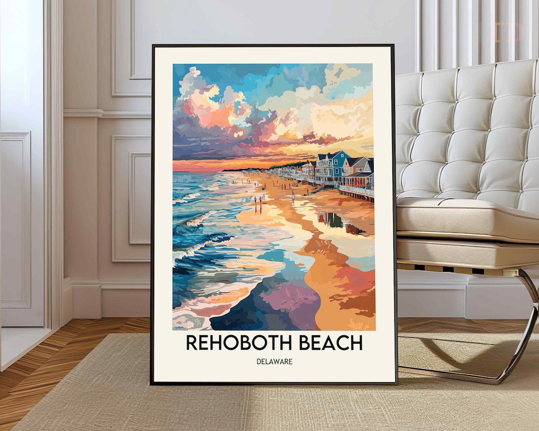 Rehoboth Beach Poster, Rehoboth Beach Wall Art, Rehoboth Beach Print ...