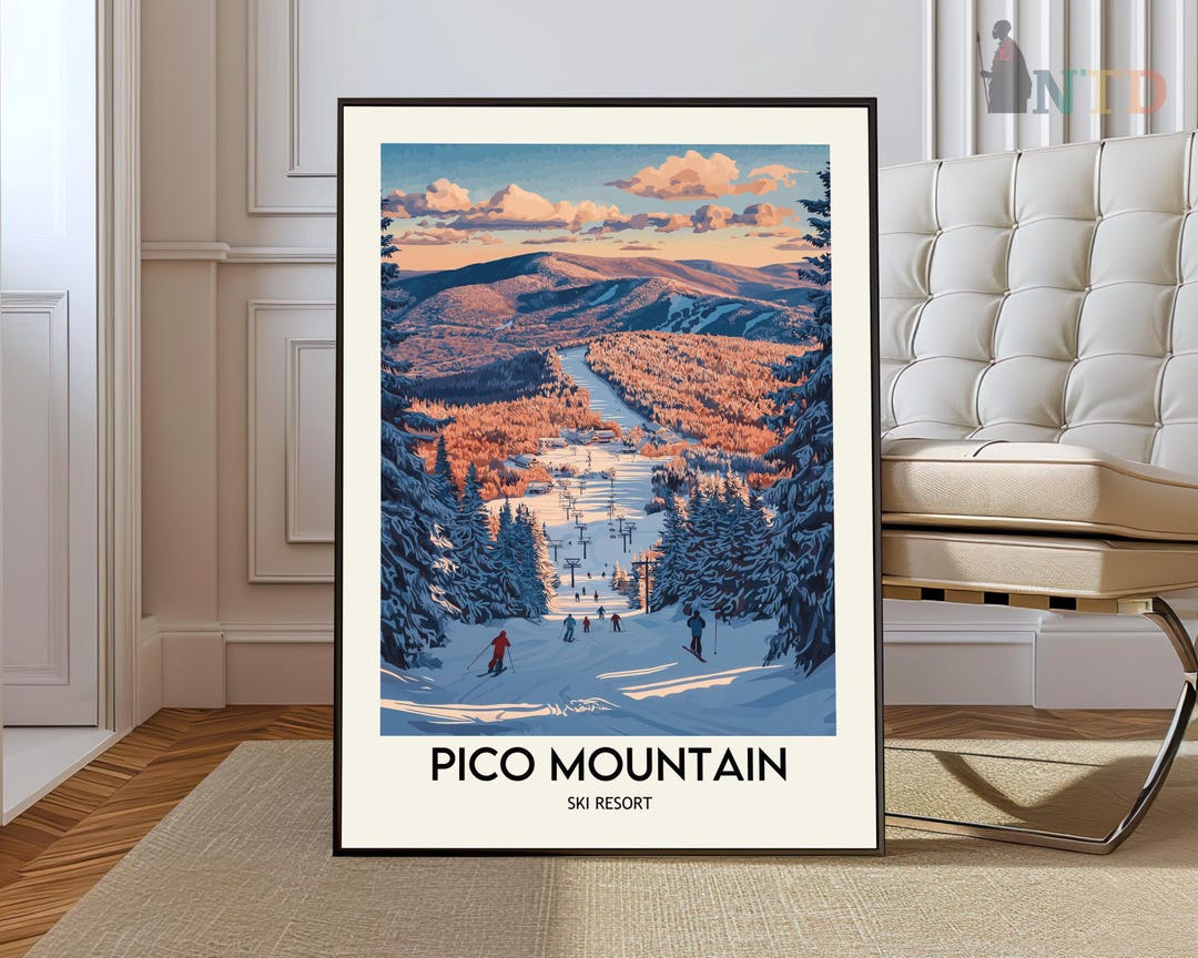 Pico Mountain Ski Resort Poster, Pico Mountain Ski Resort Wall Art ...
