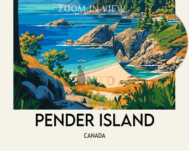 Pender Islands Poster, Pender Islands Wall Art, Pender Islands Print ...