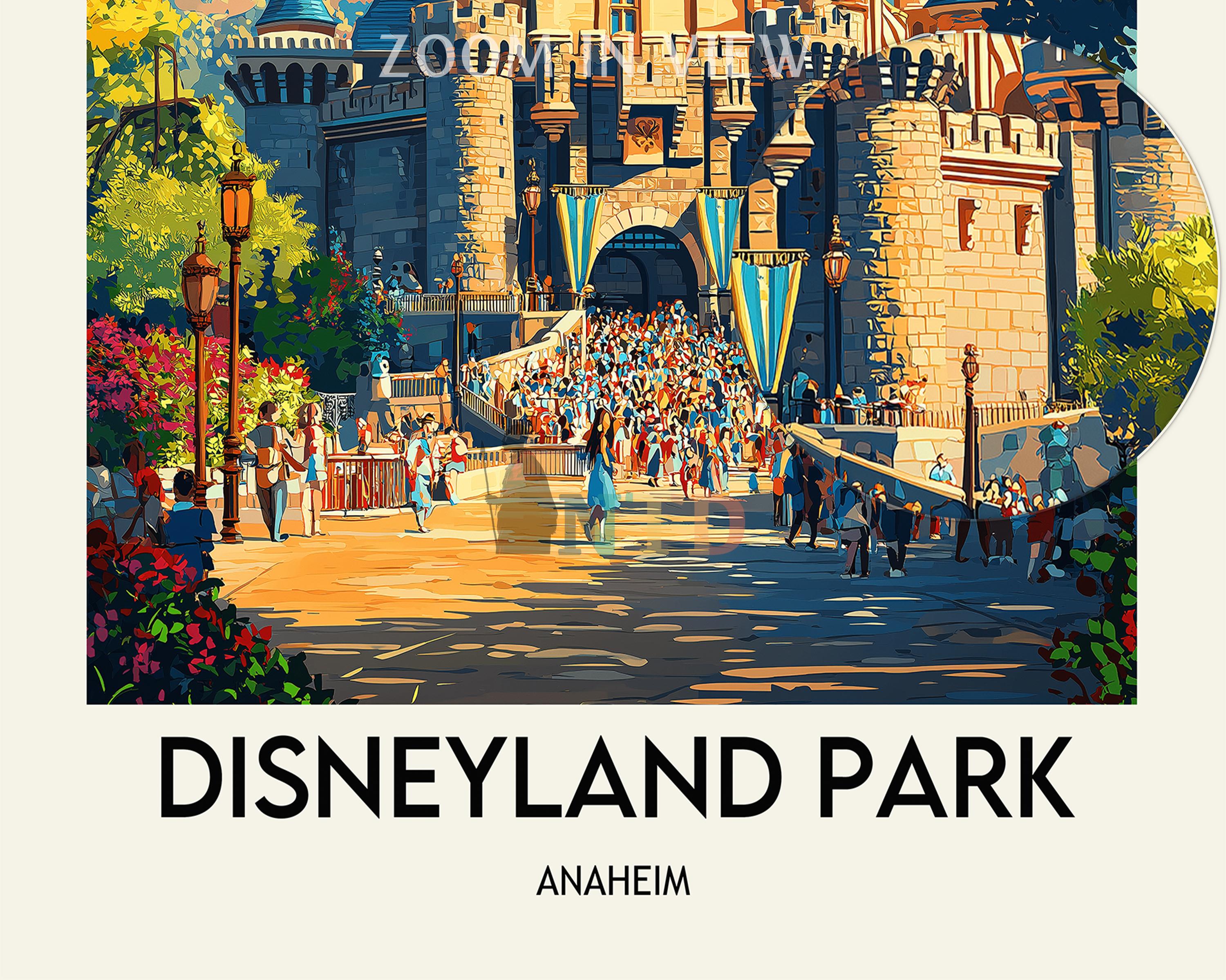Disneyland Print, Disneyland Poster, Disneyland Decor, Disneyland Wall ...