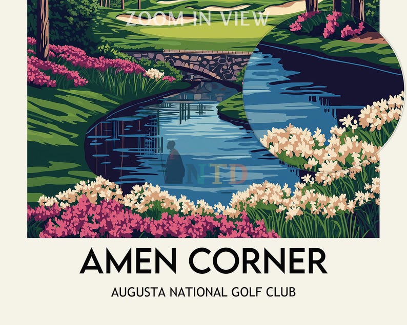 Amen Corner Augusta National Golf Club Print: Iconic Golf Art - Etsy