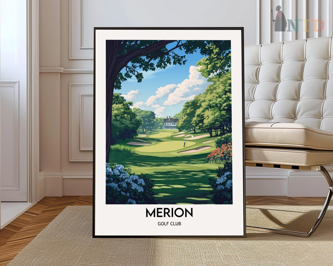Merion Golf Club Poster: Ardmore Pennsylvania Wall Art - Etsy