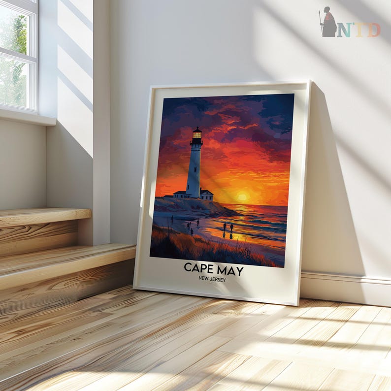 Cape May Travel Poster, Cape May Wall Art, Cape May Print, Cape May ...