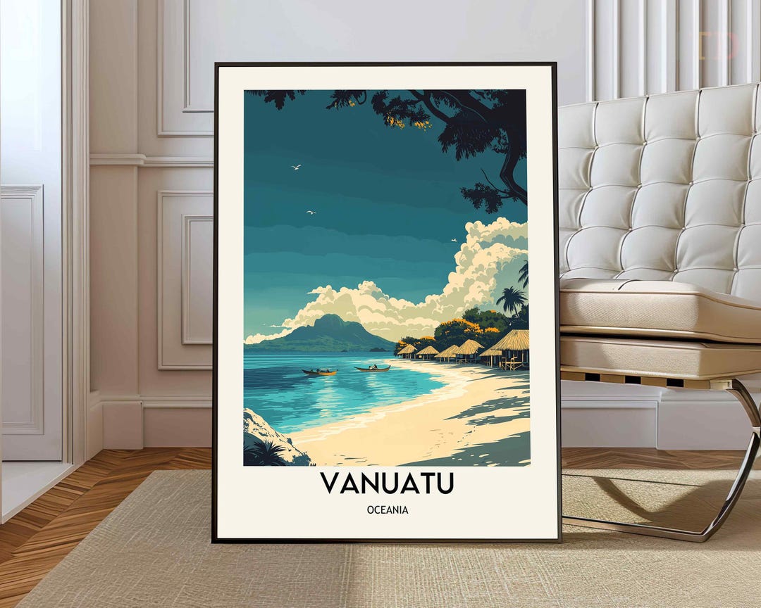 Vanuatu Travel Poster Vanuatu Poster Wall Art South Pacific Vintage ...
