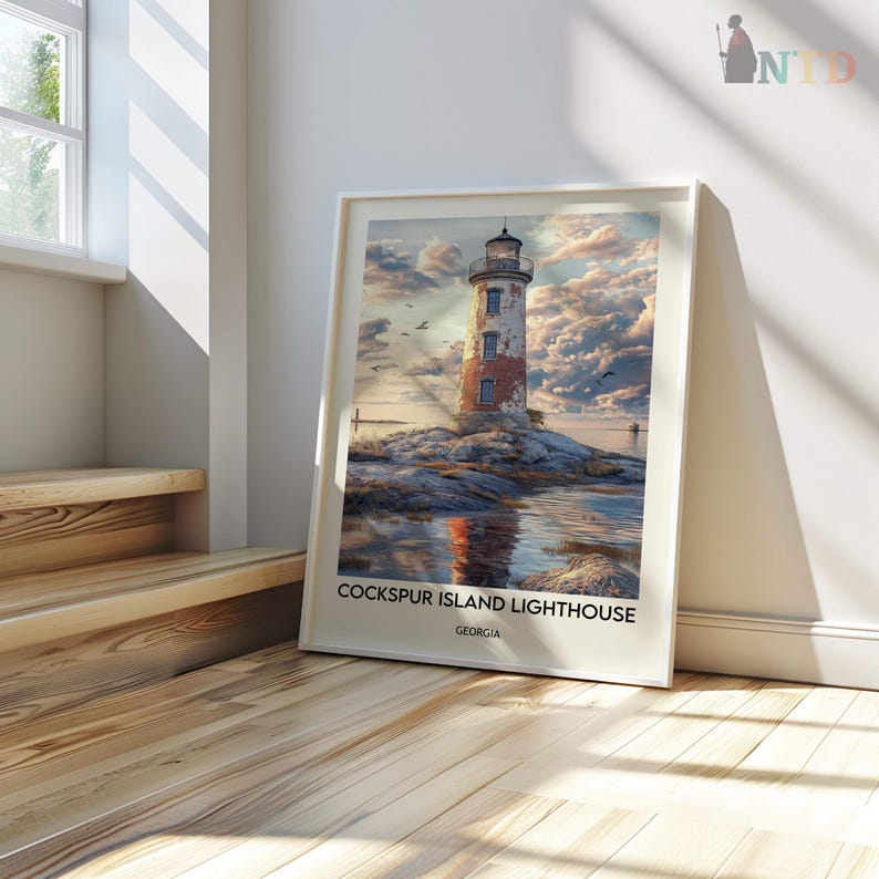 Cockspur Island Lighthouse Poster: Coastal Georgia Wall Art - Etsy