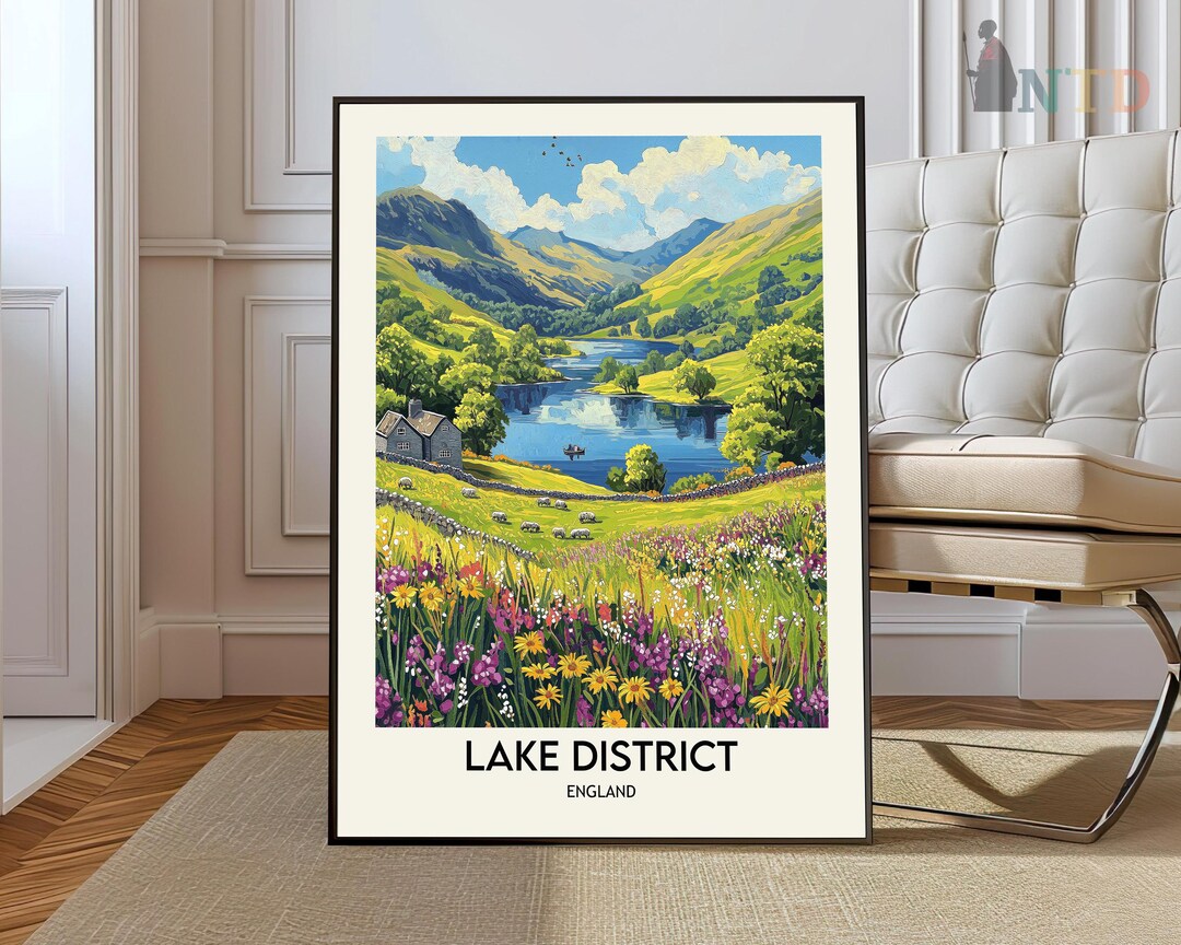 Lake District Print, Lake District Poster, Lake District Wall Art, Lake ...