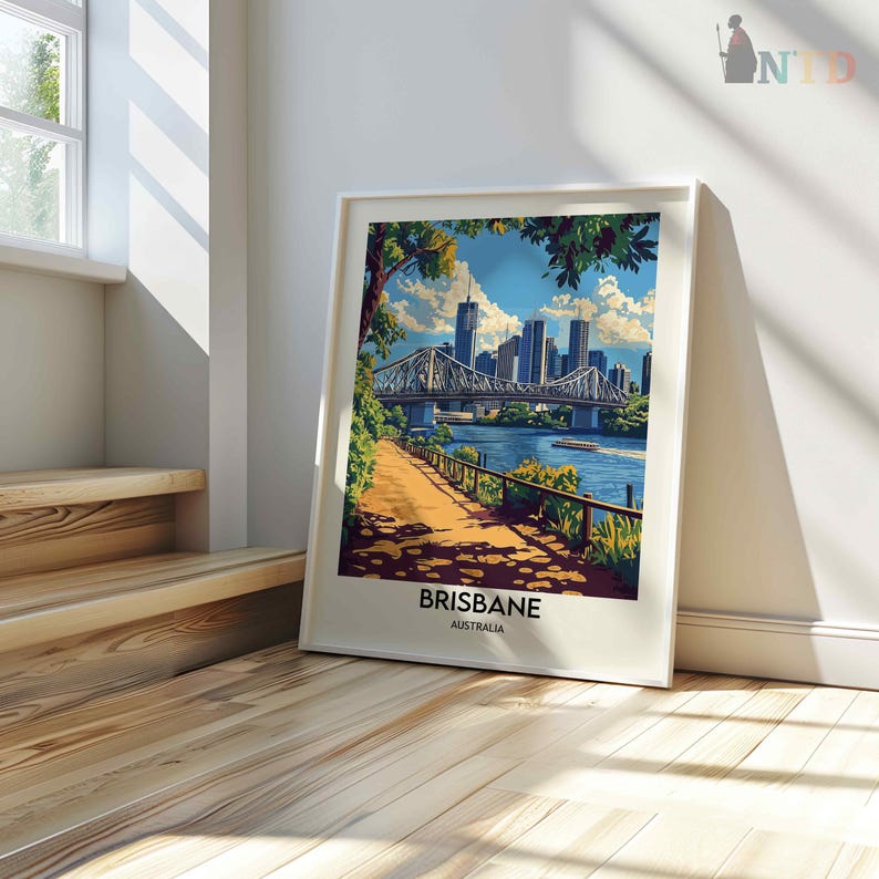 Brisbane Print, Brisbane Poster, Brisbane Wall Art, Brisbane Art Print ...