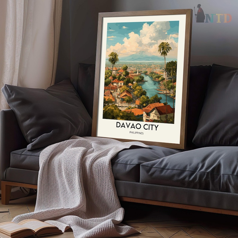 Davao City Poster, Davao City Wall Art, Davao City Print, Davao City ...