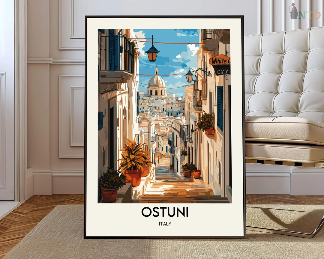 Ostuni Poster, Ostuni Wall Art, Ostuni Print, Ostuni Photo, Ostuni Map ...
