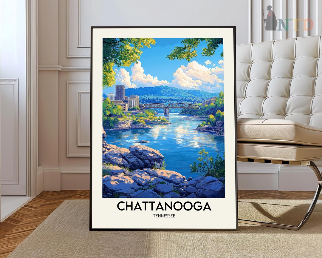 Chattanooga Travel Poster, Chattanooga Wall Art, Chattanooga Poster ...
