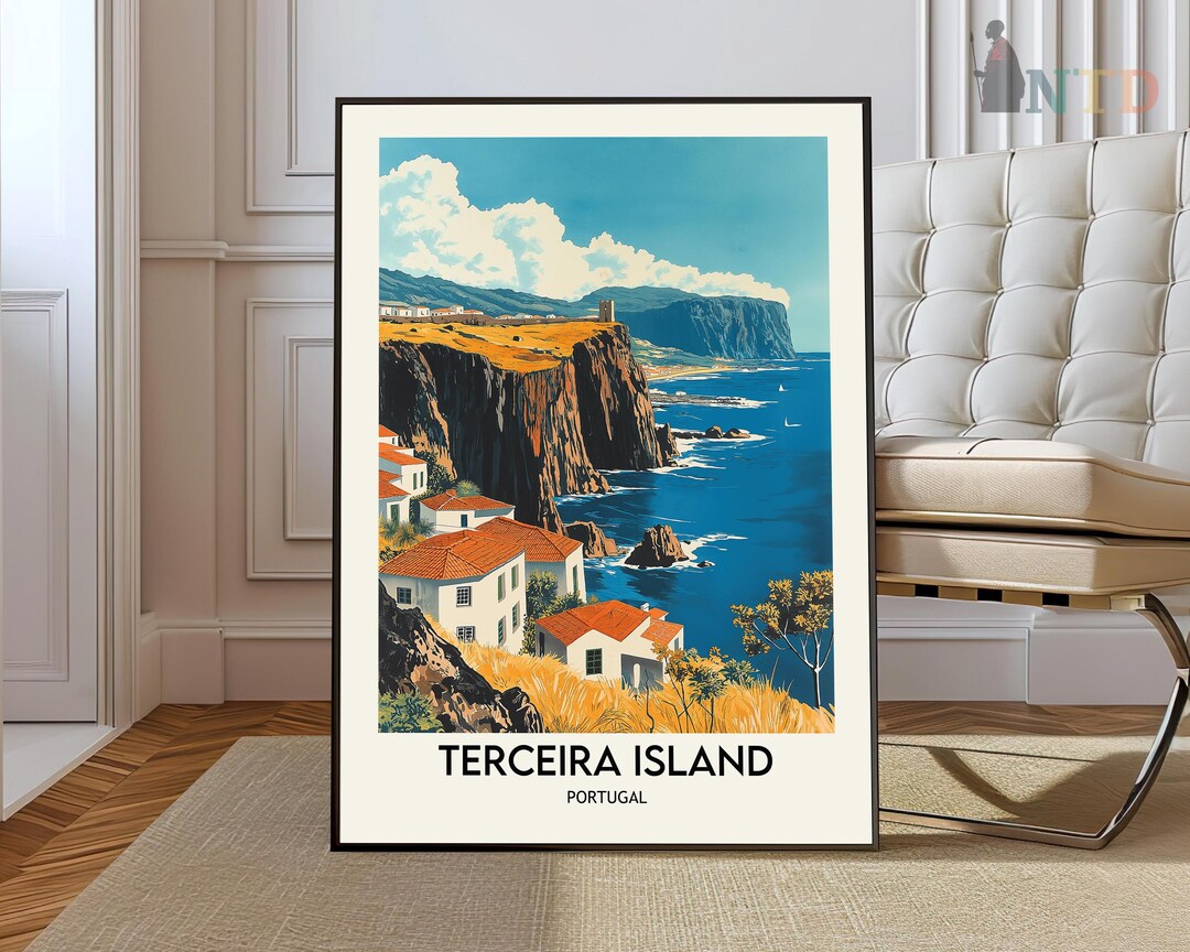 Terceira Island Print, Terceira Island Decor, Terceira Island Poster ...