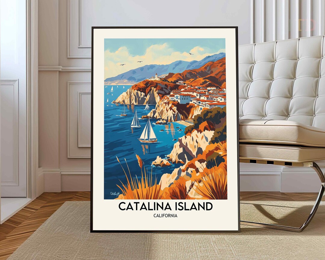 Catalina Island Print, Catalina Island Wall Art, Catalina Island Poster ...